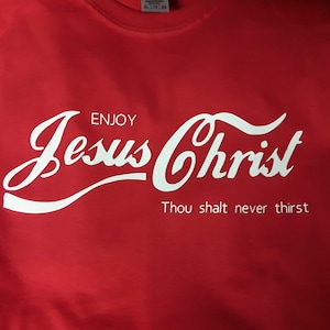 Jesus Christ in Coca Cola Font HTV - Iron On - Etsy