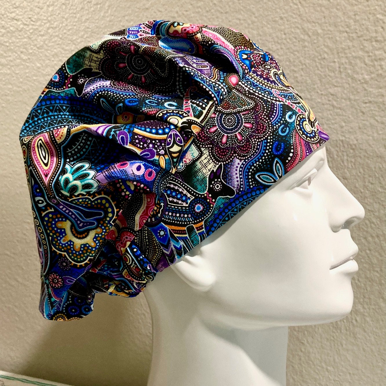 Kangaroos, Koalas, Birds, Lizards, Australian Animals Blue Surgical Hat ...