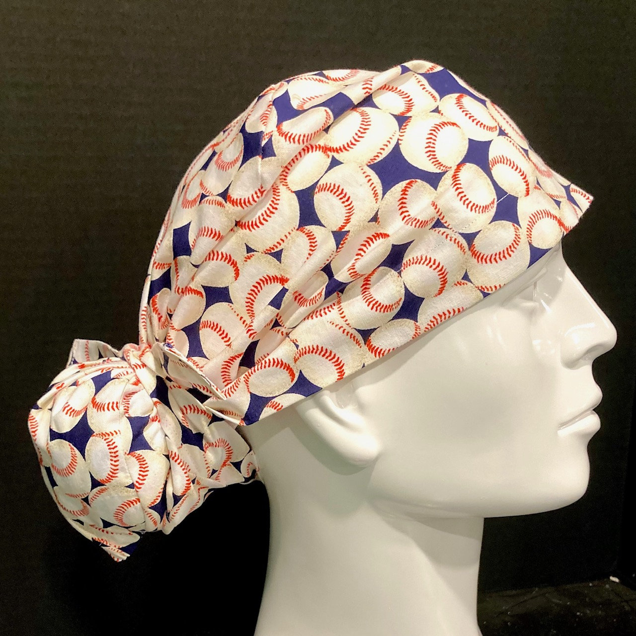 Baseball Scrub Cap, Skullcap, Bun Cap, Hair Covering - Etsy