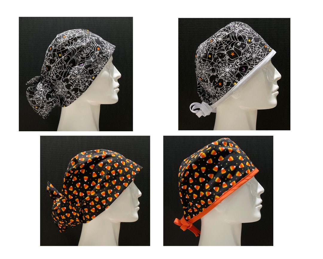 Candy Corn, Cob Webs, Spider Webs, Halloween Skullcap, Surgical Hats ...