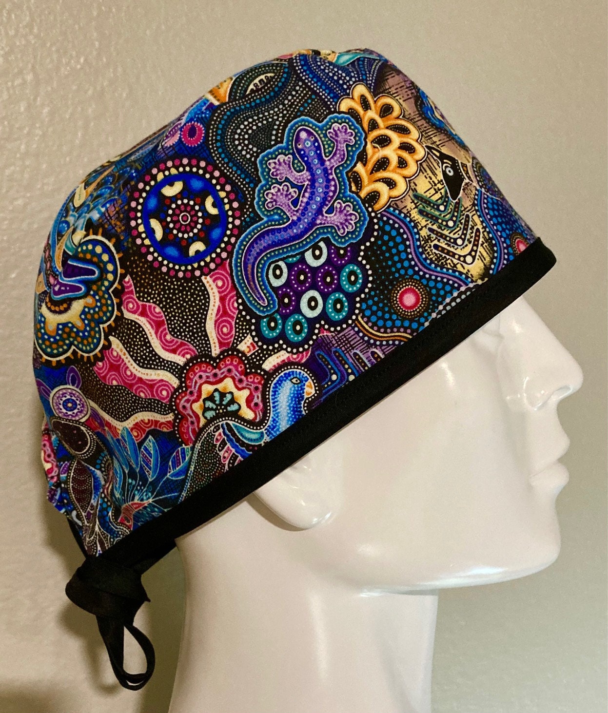 Kangaroos, Koalas, Birds, Lizards, Australian Animals Blue Surgical Hat ...
