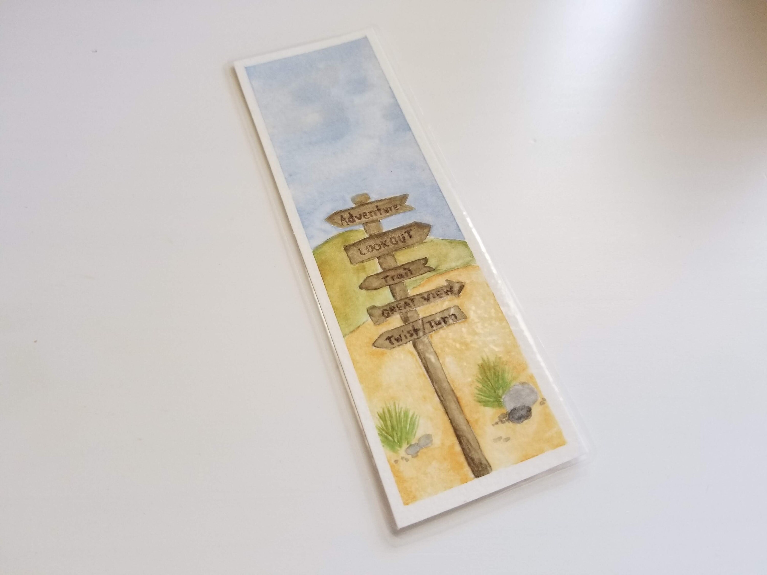 Sign-post Hand-painted Watercolor Bookmark (laminated) Great, Cute Gift ...