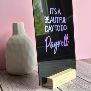 Personalized Payroll Sign: Acrylic Desk Decor, Corporate Gift - Etsy
