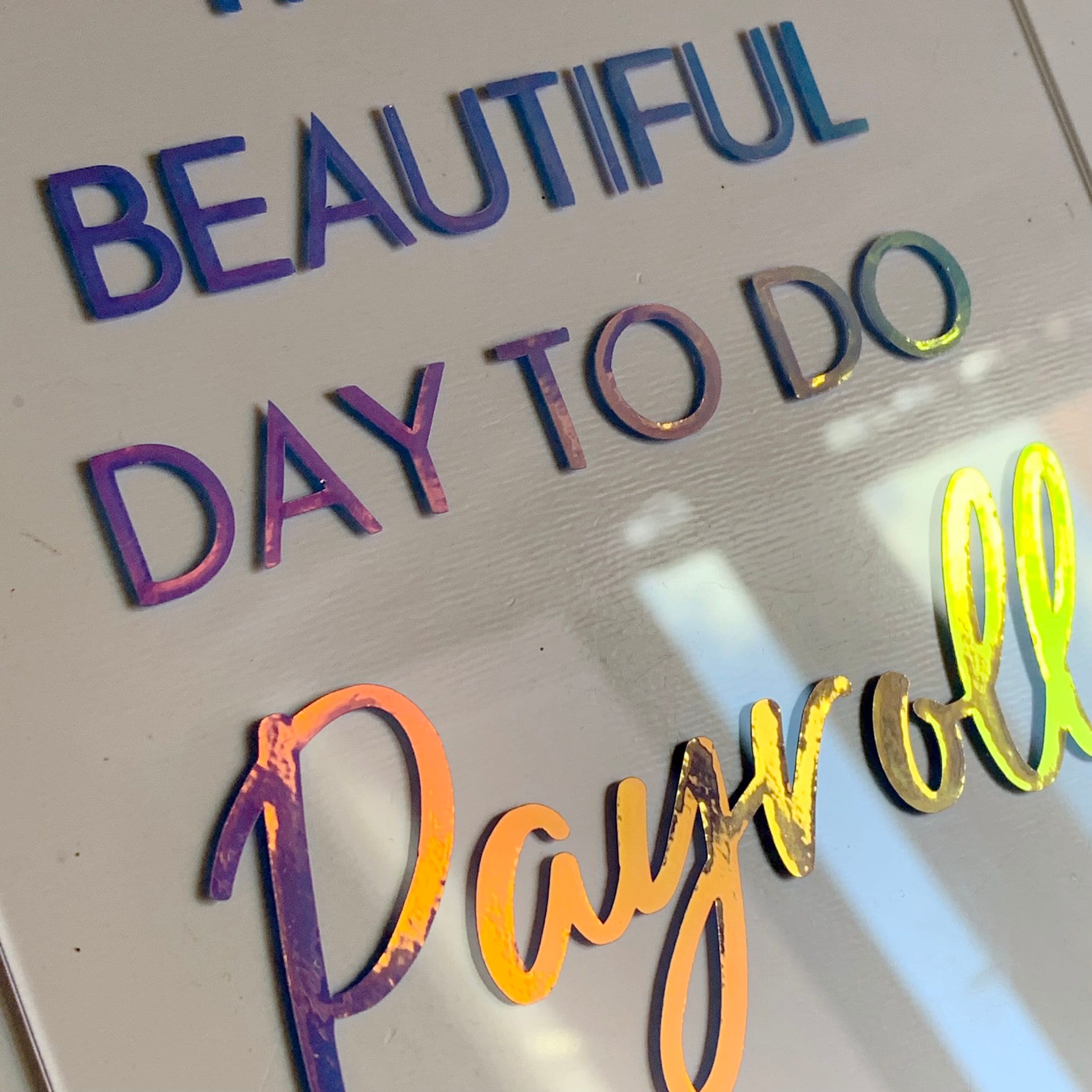 Personalized Payroll Sign: Acrylic Desk Decor, Corporate Gift - Etsy