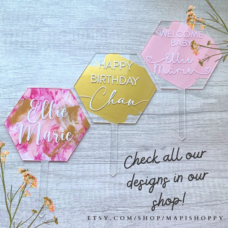 Acrylic Cake Topper for Baby Shower Baby Girl Baby Boy - Etsy