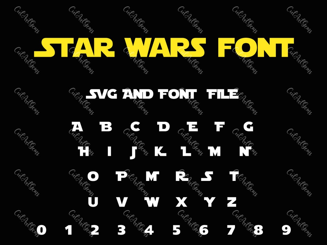 Star Battle Alphabet Font SVG, Letters SVG, Cricut SVG, Vinyl Cut File ...