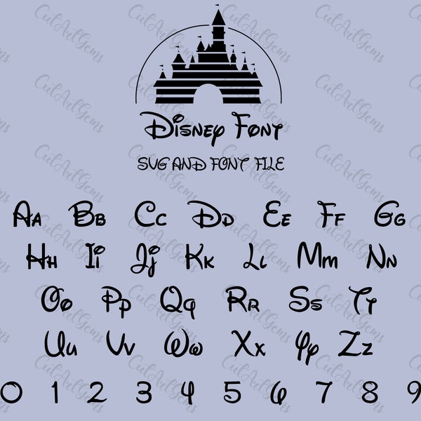 Disneyland Alphabet Svg - Etsy