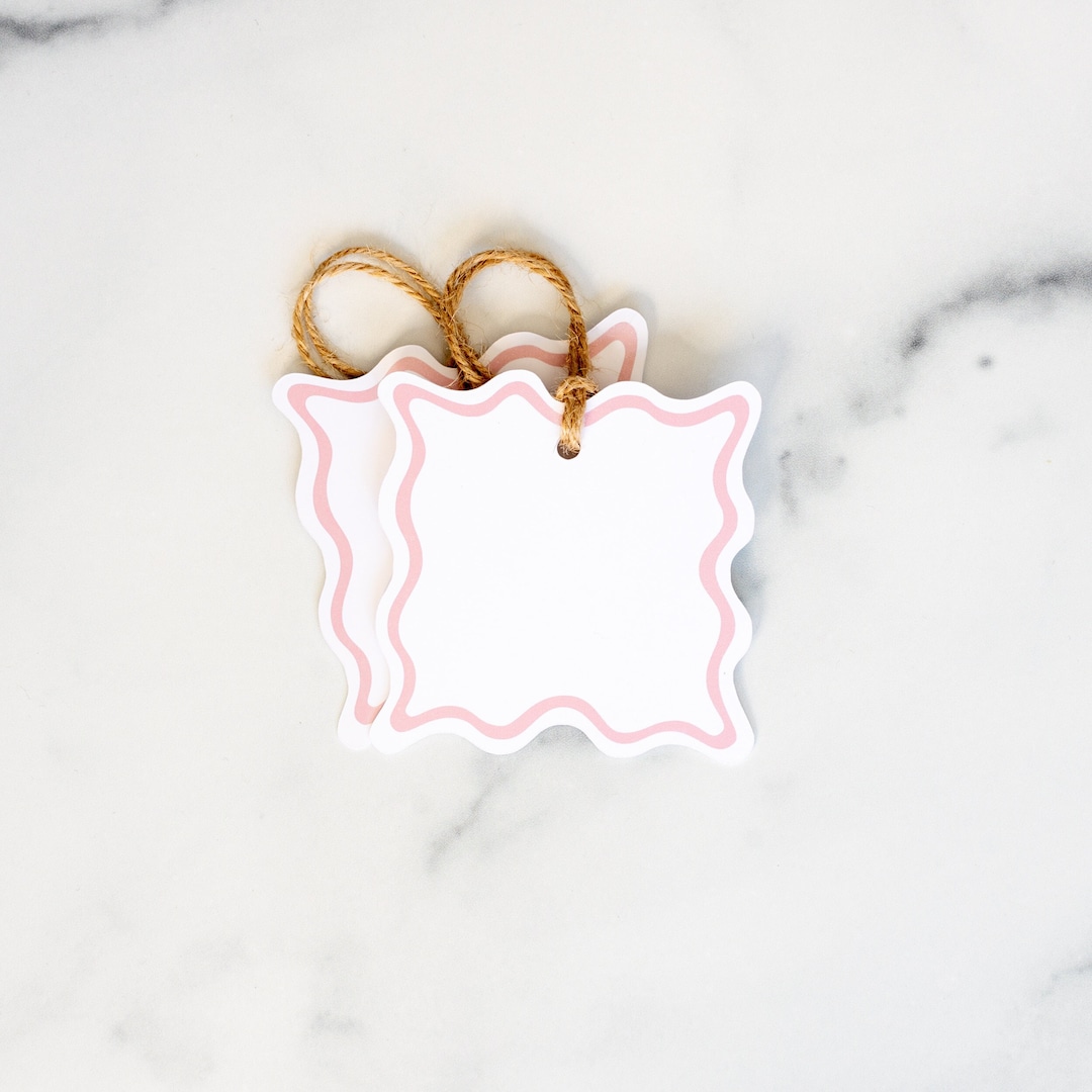 Gift Tags Ballet Pink Gift Tag Wavy Edge Tag Favor Tag Pink Baby Shower ...