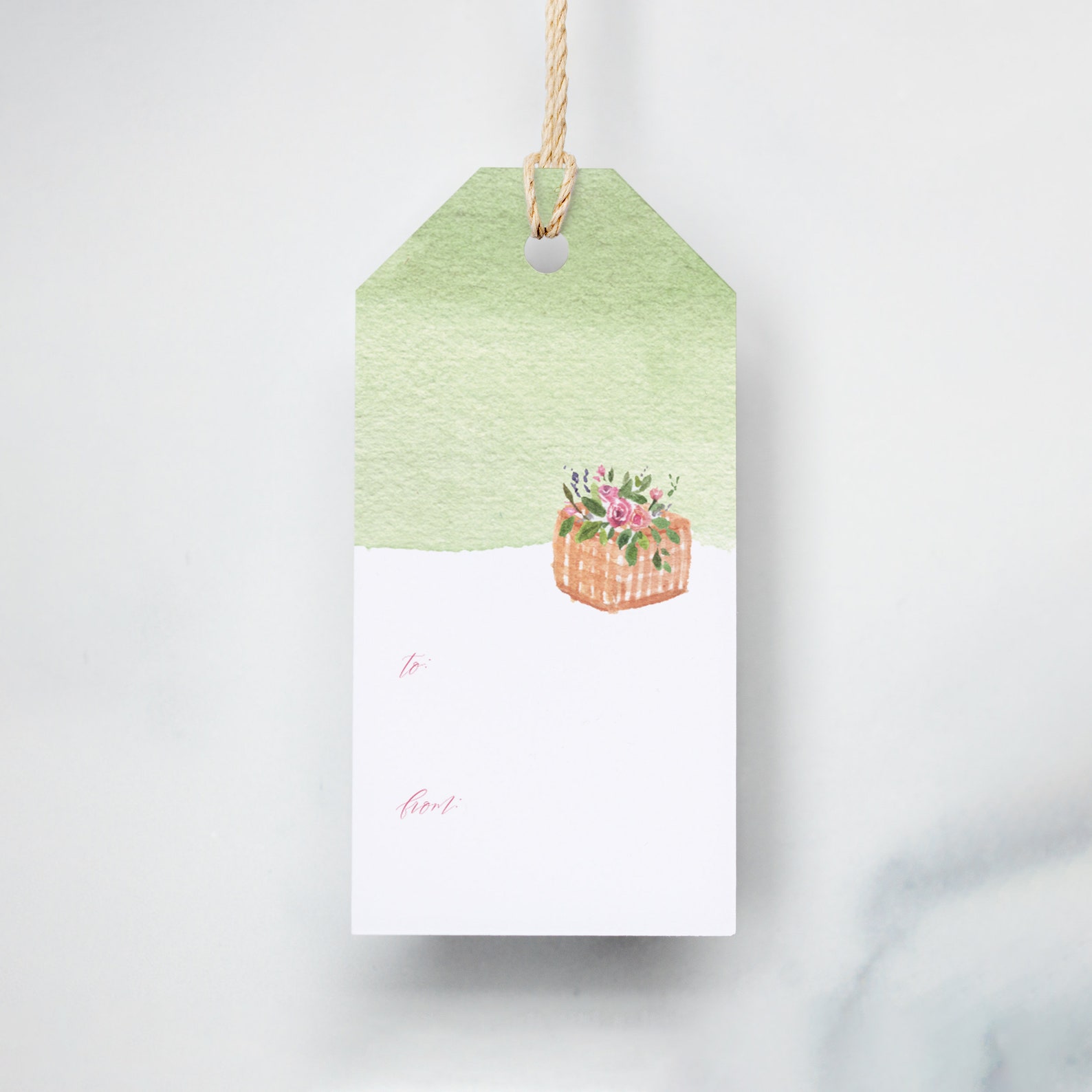 Floral Spring Gift Tags, to From Tag - Set of 12 - Etsy