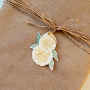 Lemon Favor Tag Limoncello Gift Tag Lemon Party Favor Tag Citrus Gift ...