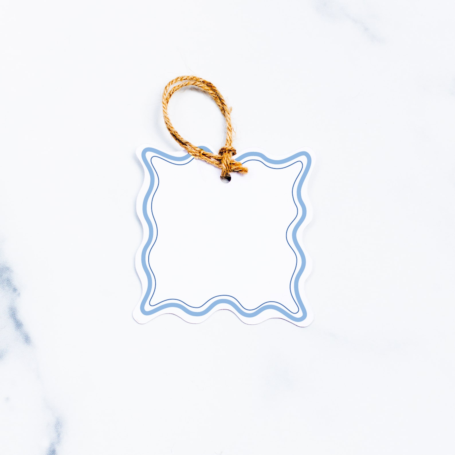 Unique Gift Tag Wavy Edge Tag Hydrangea Blue Gift Tag Festive Favor Tag ...