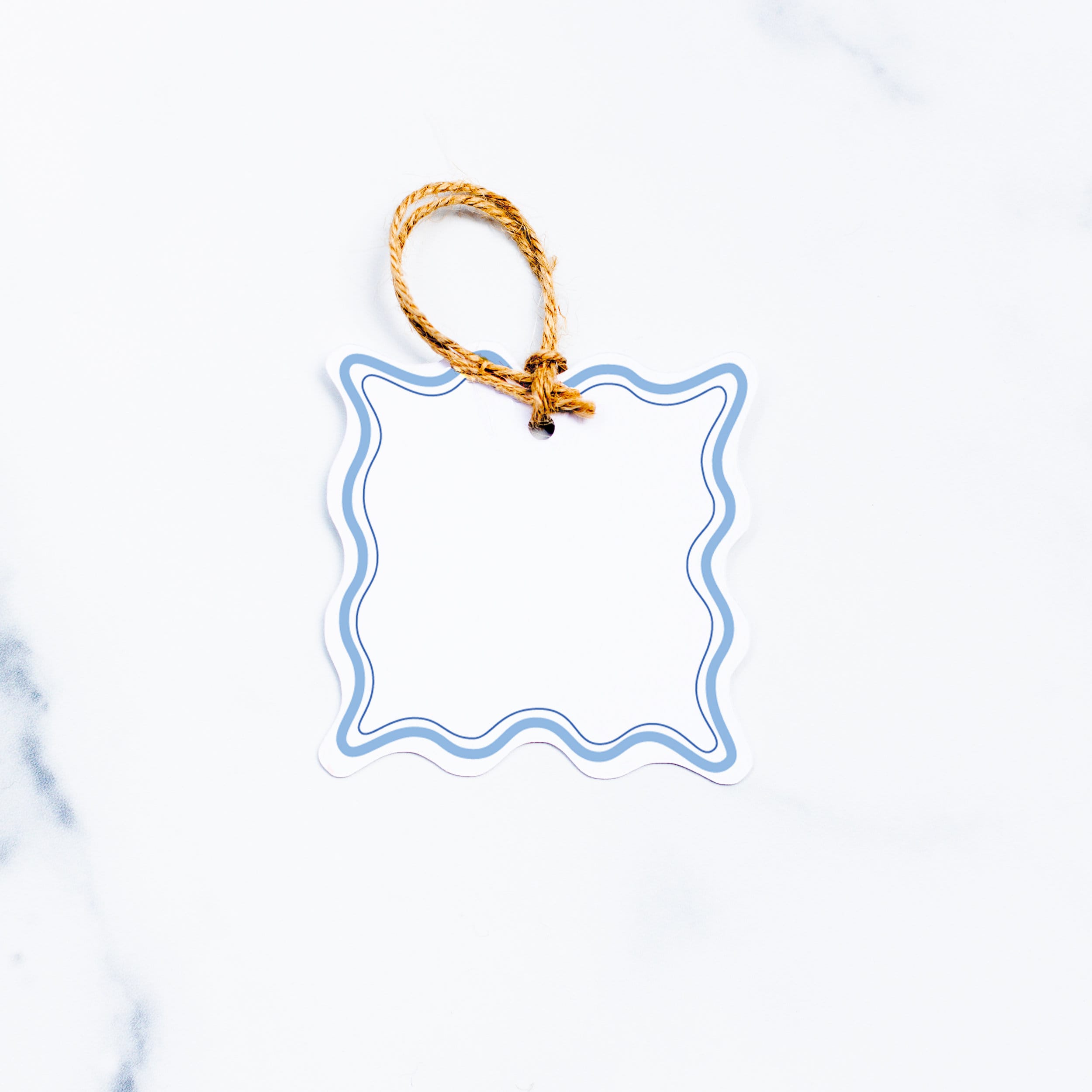 Unique Gift Tag Wavy Edge Tag Hydrangea Blue Gift Tag Festive Favor Tag ...