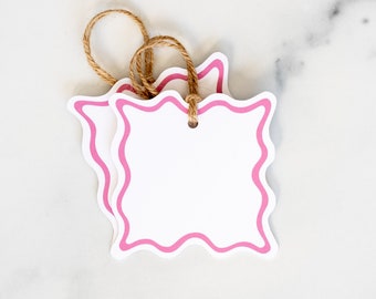 Gift Tags Ballet Pink Gift Tag Wavy Edge Tag Favor Tag Pink Baby Shower ...
