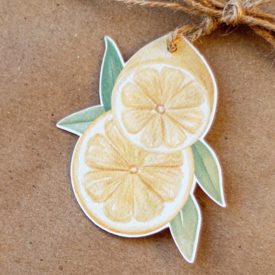 Lemon Favor Tag Limoncello Gift Tag Lemon Party Favor Tag Citrus Gift ...