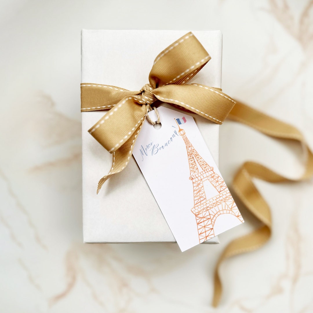 Gift Tag Eiffel Tower Tag Paris Thank You Gift Tag Thank You Tag Favor ...