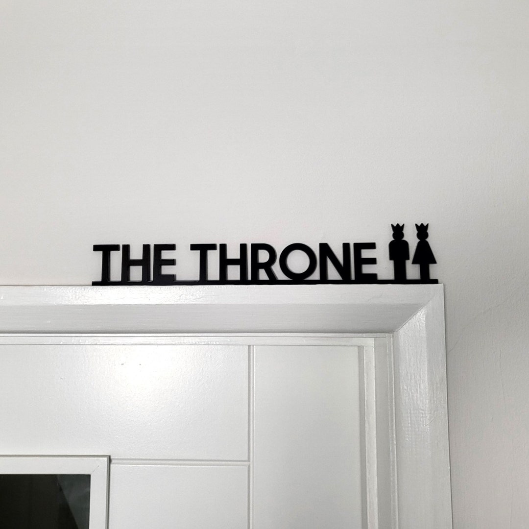 Toilet Door Sign Door Topper the Throne - Etsy UK
