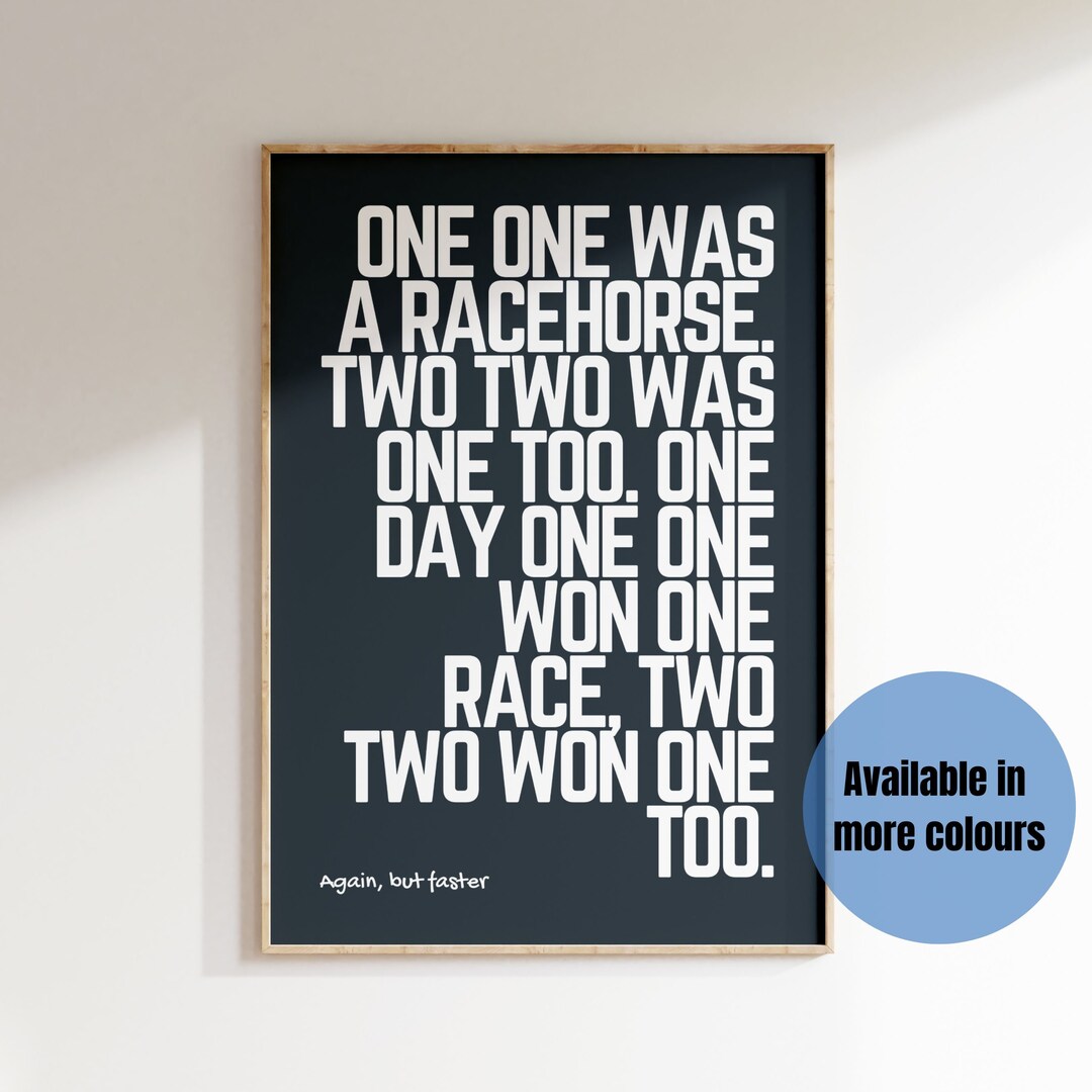 Funny Poster Print Tongue Twister Text Print Fun Quote Wall Art Happy ...