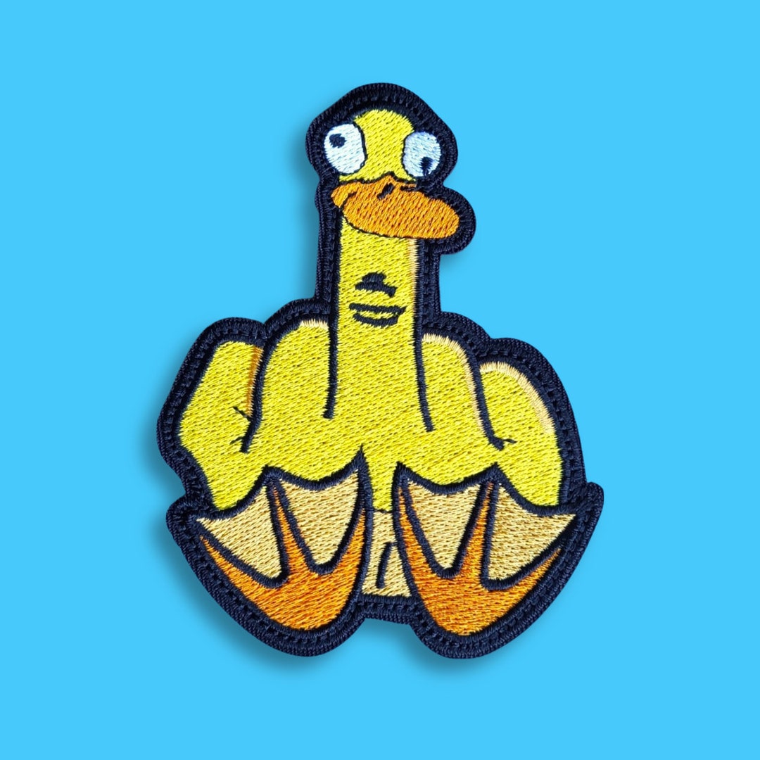 Middle Finger Duck Patch Hook and Loop Sew On - Etsy