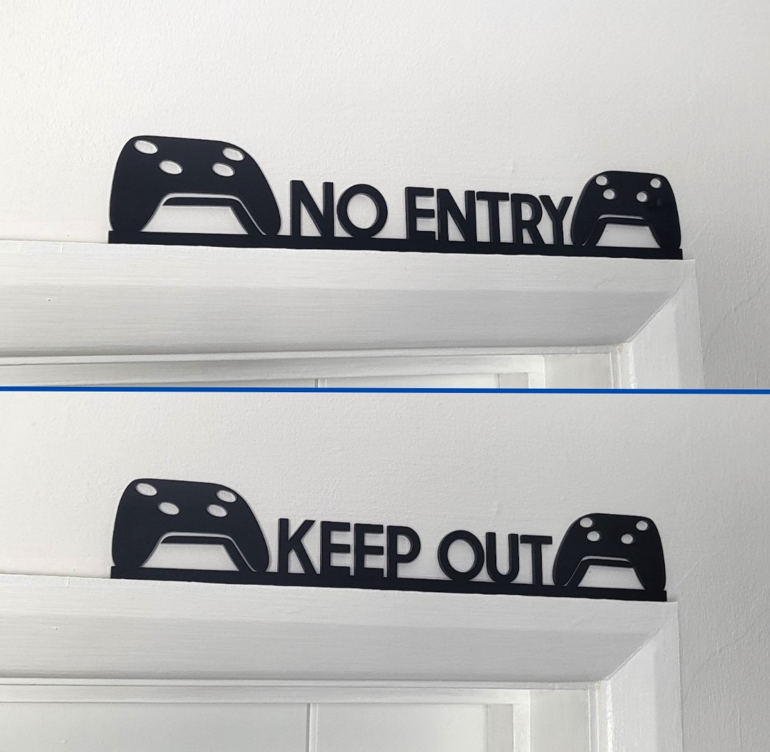 Gaming Door Signs Door Topper No Entry Keep Out - Etsy