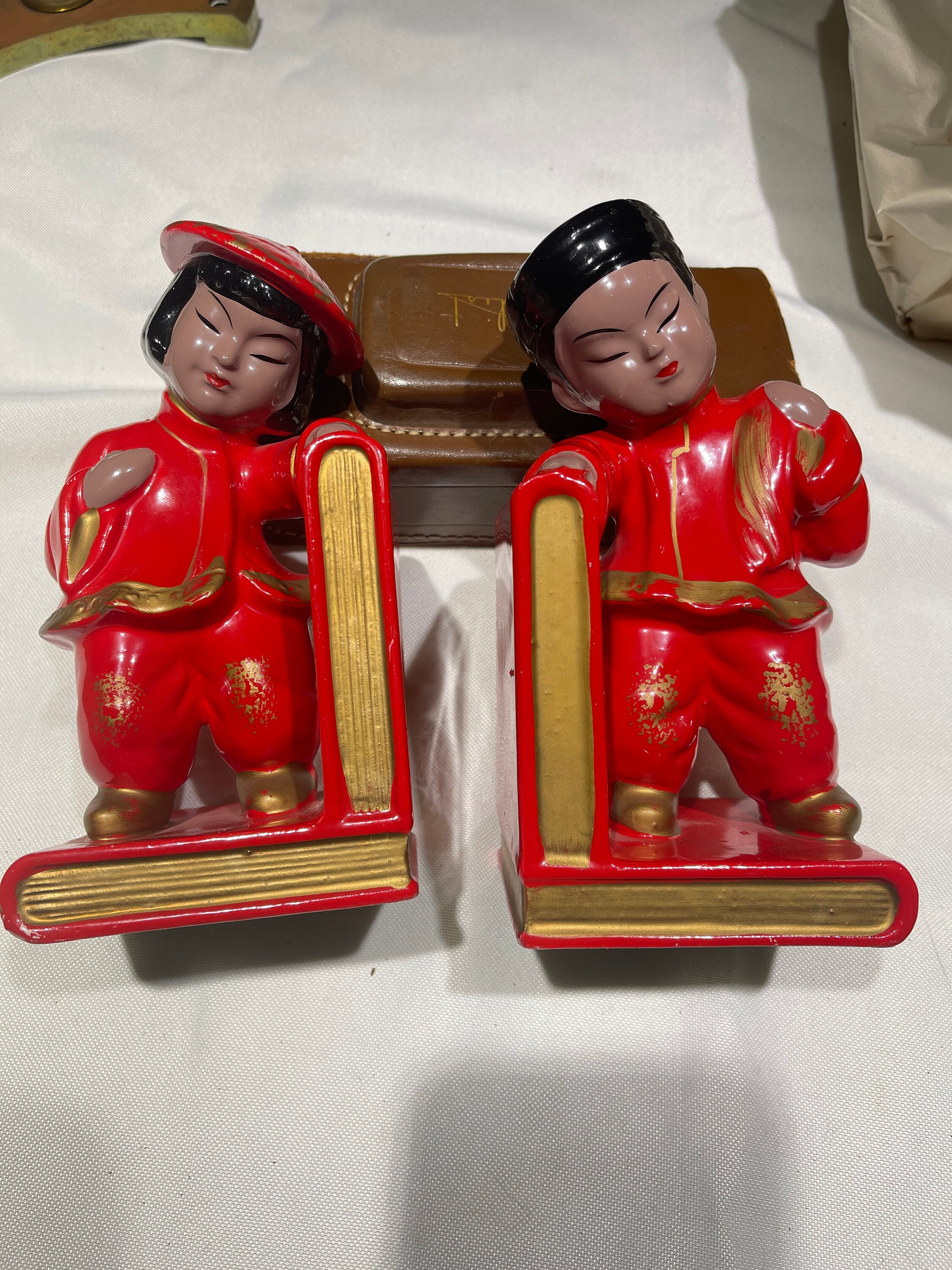 Japanese Bookends—mid Century Modern Japanese Pottery Bookends - Etsy