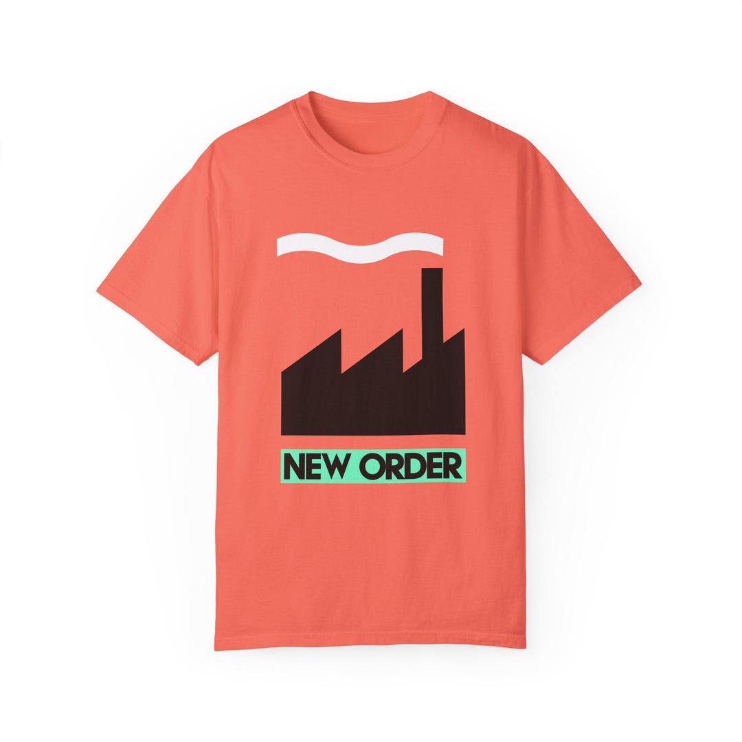 New Order Factory Records Oversized Worn-in Style T-shirt/record Label ...