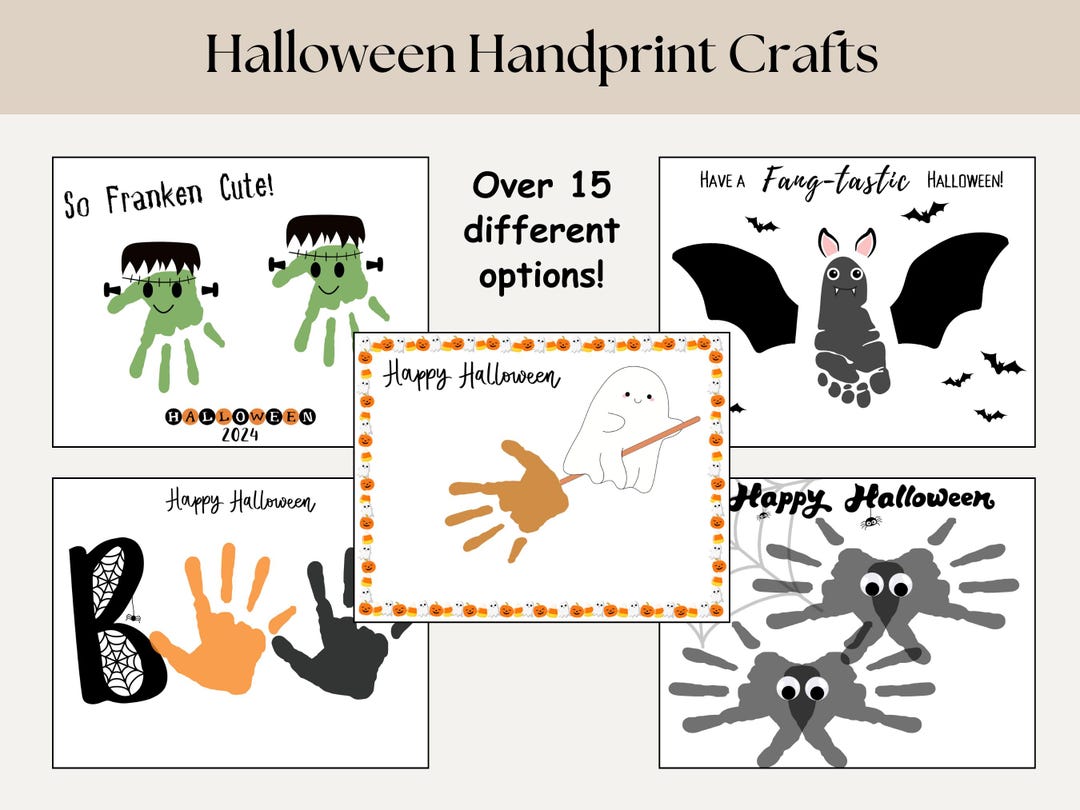 Halloween Handprint Craft, Halloween Footprint Craft, Handprint Art ...