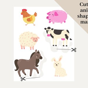 Farm Animal Matching Activity, Toddler Activity, Preschool Activity ...