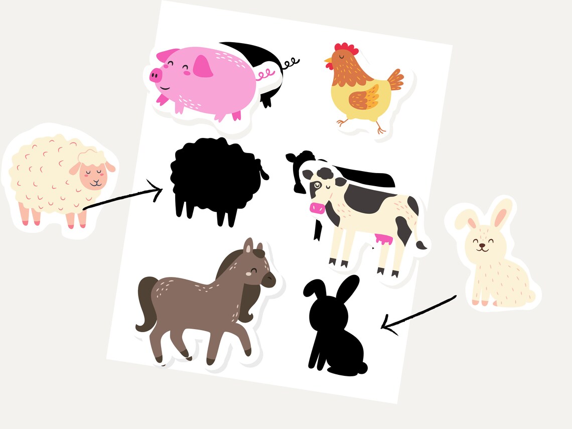 Farm Animal Matching Activity, Toddler Activity, Preschool Activity ...
