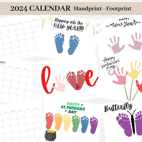 Footprint and Handprint Art - Etsy