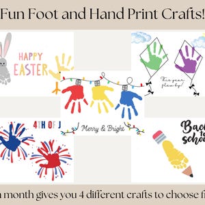 2025 Craft Calendar, 2025 Handprint Craft Calendar, Printable Handprint ...
