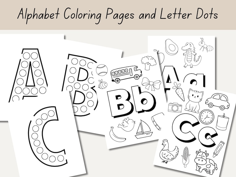 Alphabet Coloring Pages, Alphabet Do-a-dot Activity, Alphabet Dot ...