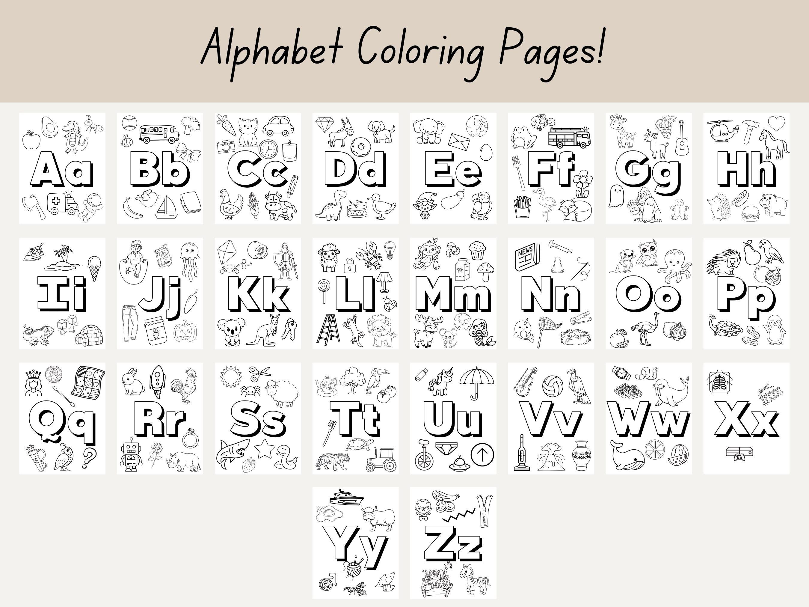 Alphabet Coloring Pages, Alphabet Do-a-dot Activity, Alphabet Dot ...