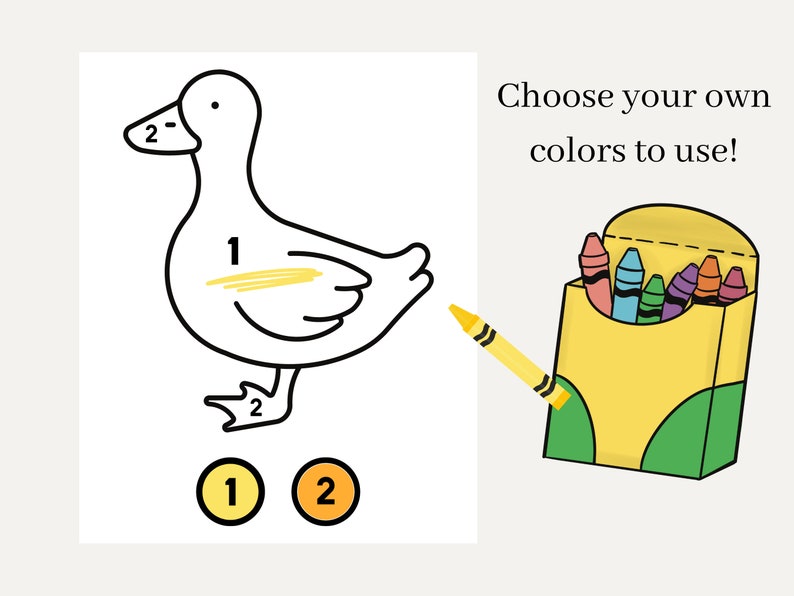 Farm Animal Color by Number, Color by Number, Farm Animal Activities ...