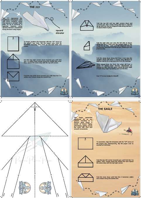 Premium DIY Paper Plane Kit: Set of 6 Expertly Engineered Designs for ...