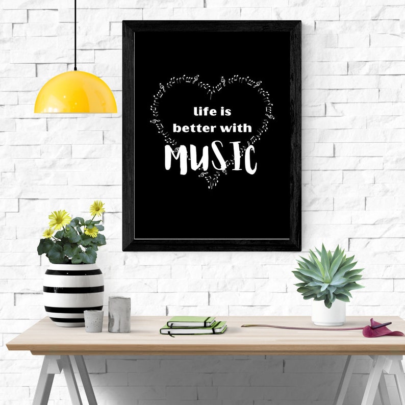 Life is Better With Music, Digital Art Print - Etsy