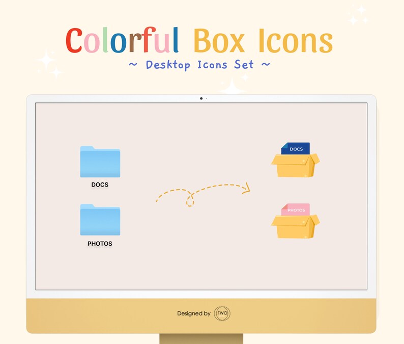 Folders in A BOX Box Icons for Desktop and Instagram Highlights Vibrant ...
