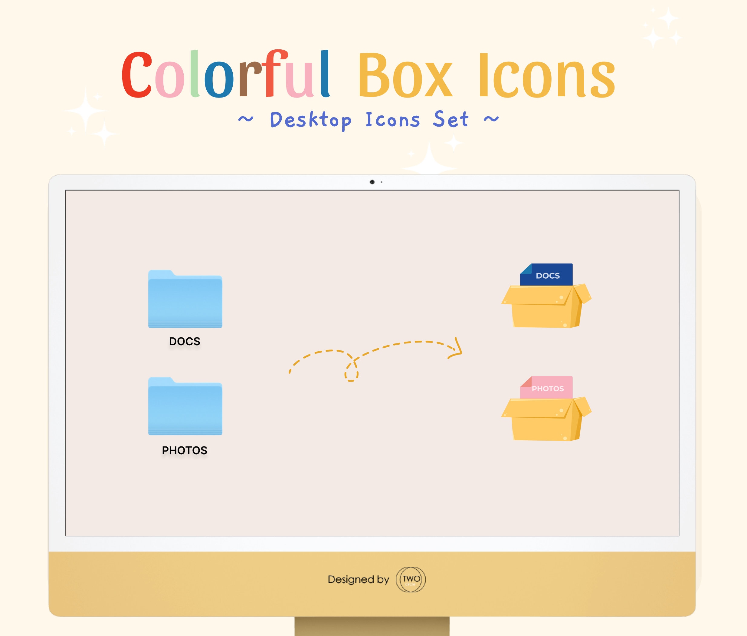 Folders in A BOX Box Icons for Desktop and Instagram Highlights Vibrant ...