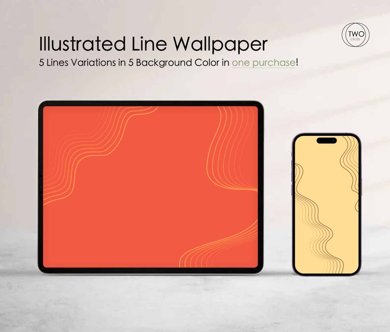 Lines Desktop Computer Wallpaper Design With 5 Color Variations in One ...