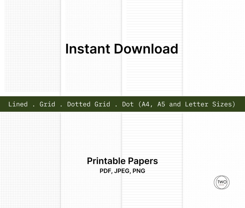 Note Taking Templates Printable Paper Daily Essential Basic Bundle With ...