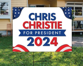 Christie 2024 Yard Sign Coroplast Chris Christie for - Etsy