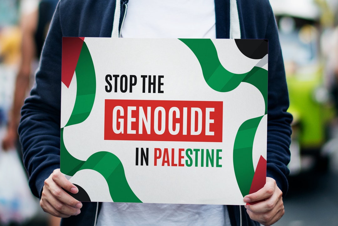 Stop Genocide Yard Sign, Coroplast Stop Genocide Lawn Sign, Custom Stop ...