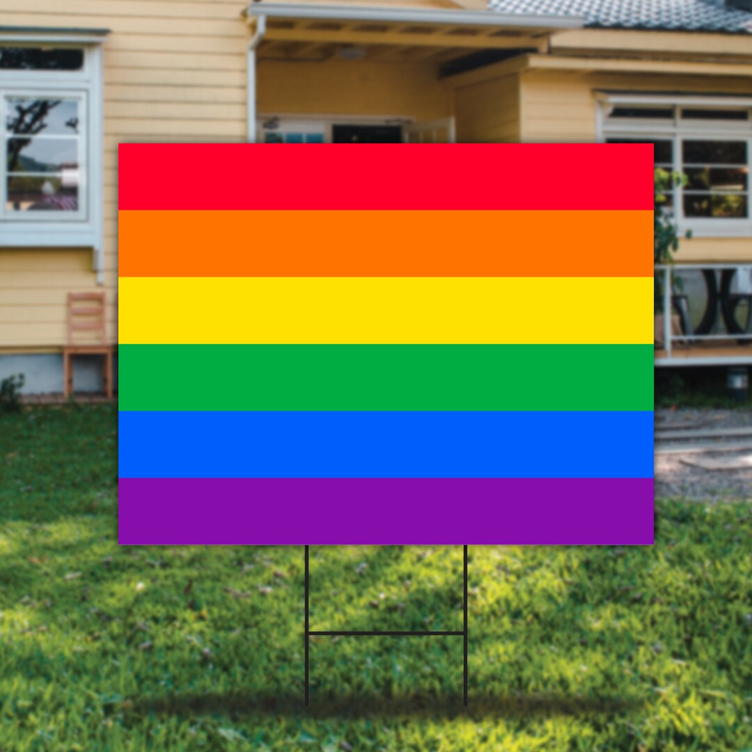 LGBTQ Pride Progress Flag Yard Sign, Custom Pride Month Gay Pride Sign ...