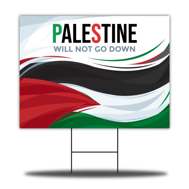 Free Palestine Yard Sign, Stand With Palestine Coroplast Lawn Sign ...