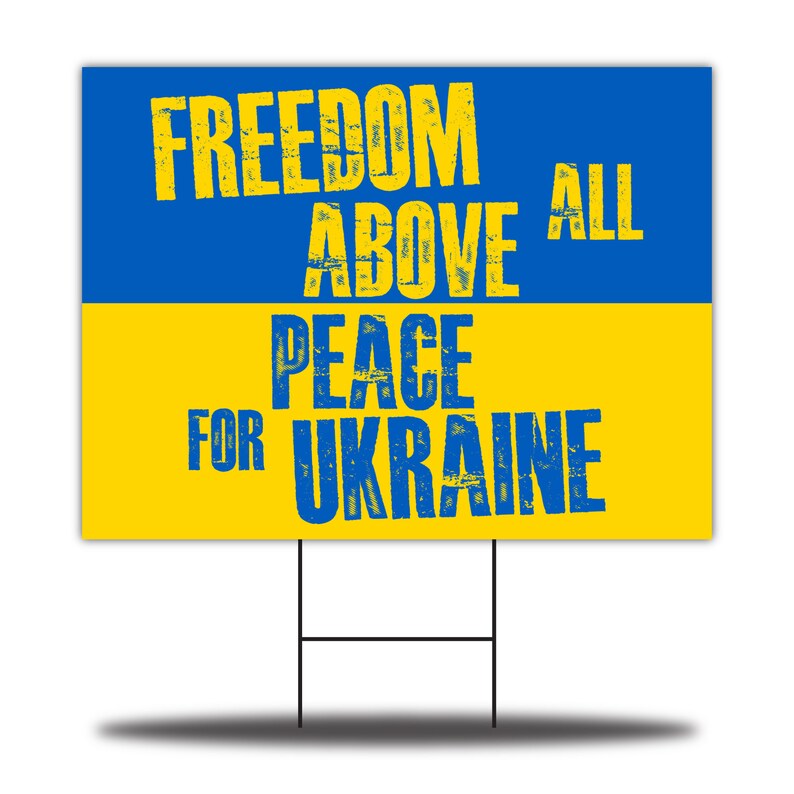 Freedom Above All Yard Sign, Coroplast We Stand or Freedom Lawn Sign ...