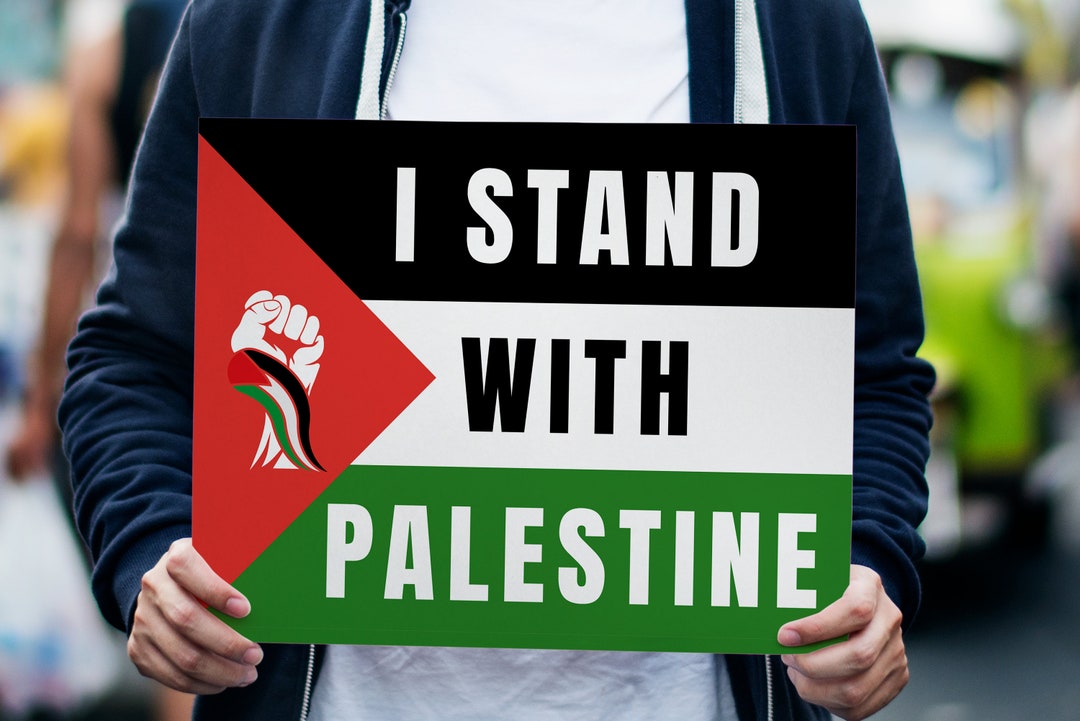 I Stand With Palestine Yard Sign, Stand With Palestine Coroplast Lawn ...