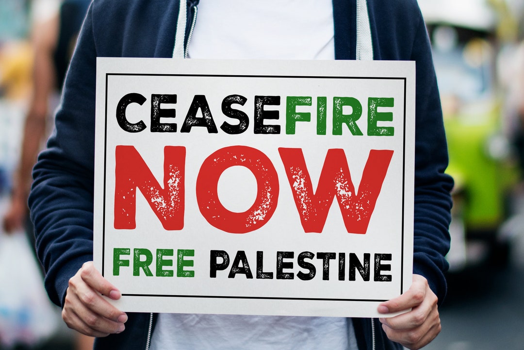 Ceasefire Now Yard Sign Coroplast Ceasefire Now Lawn Sign, Custom We ...