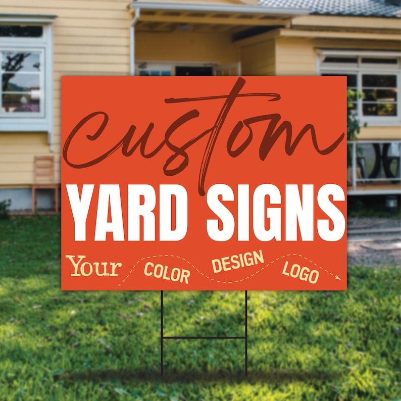 Personalized Yard Sign Design, Coroplast Custom Yard Sign,custom Lawn ...