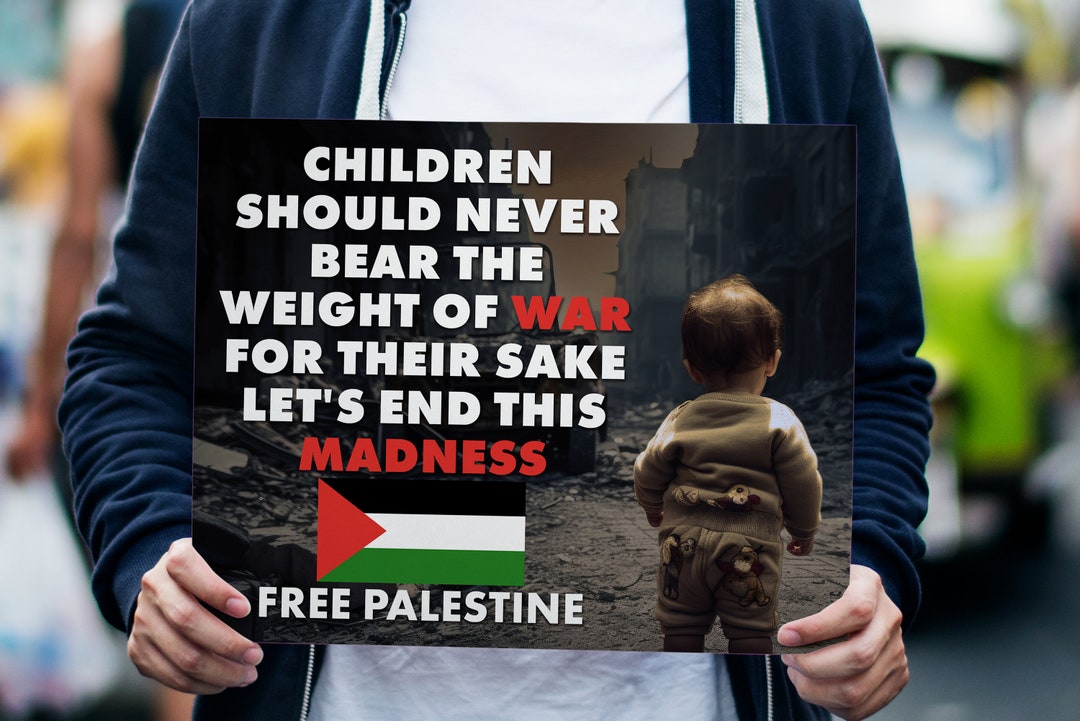 Stop Killing Children Yard Sign, Coroplast Save Humanity Lawn Sign ...