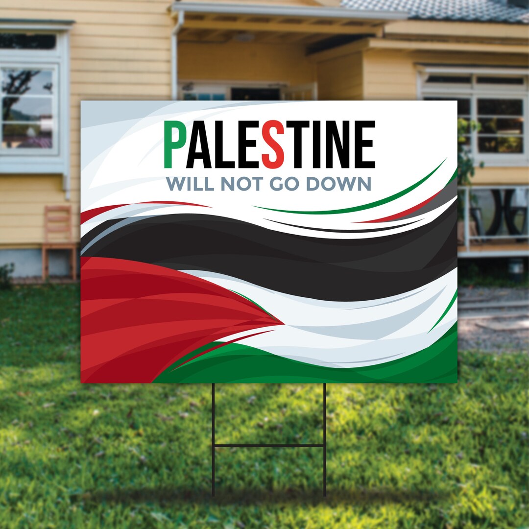 Free Palestine Yard Sign, Stand With Palestine Coroplast Lawn Sign ...