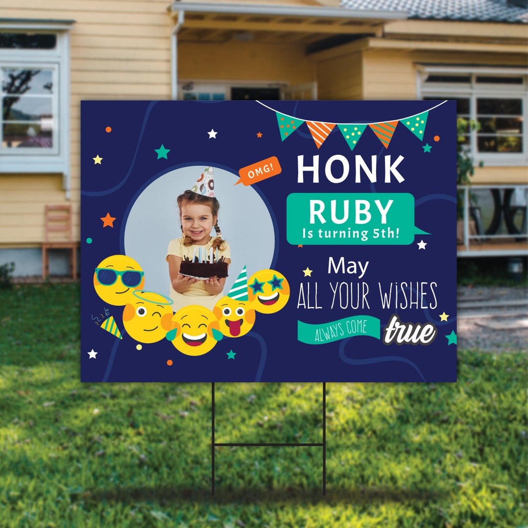 Personalized Birthday Yard Sign Coroplast Birthday Lawn Sign - Etsy